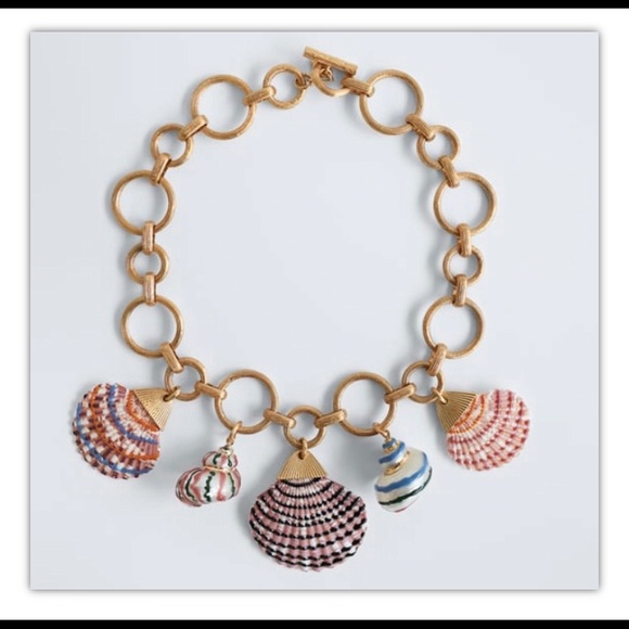 Zara | Jewelry | Zara Enameled Shell Chain Necklace | Poshmark